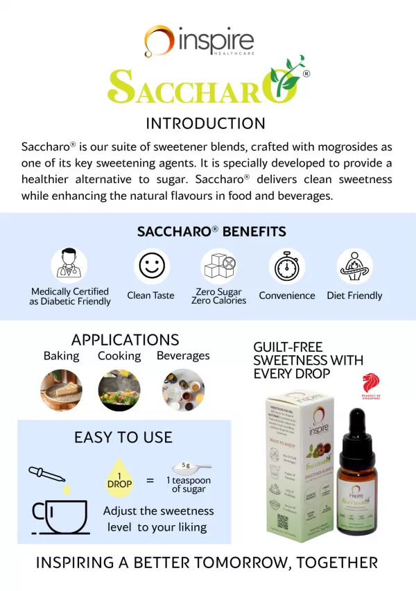 Saccharo® Sweetener Blend I - Inspire Healthcare